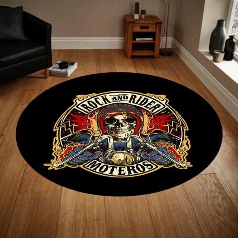 Harley Davidson Motorcycle Round Rug NAGA16