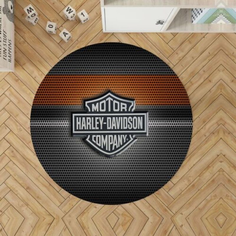 Harley Davidson Motorcycle Round Rug NAGA102