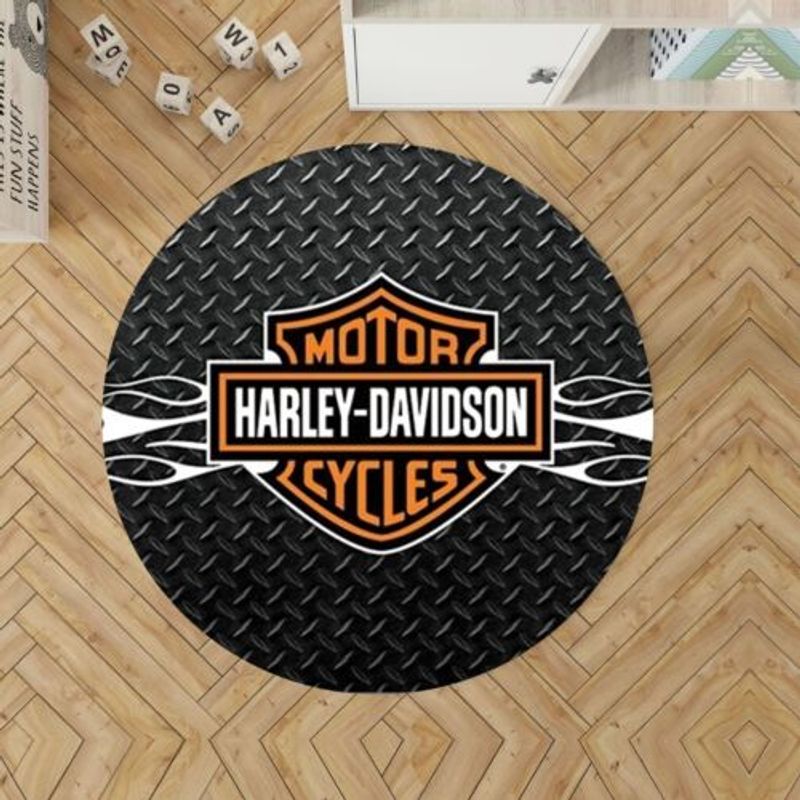 Harley Davidson Motorcycle Round Rug NAGA105