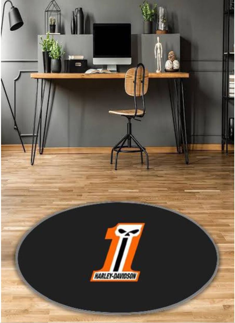 Harley Davidson Motorcycle Round Rug NAGA116