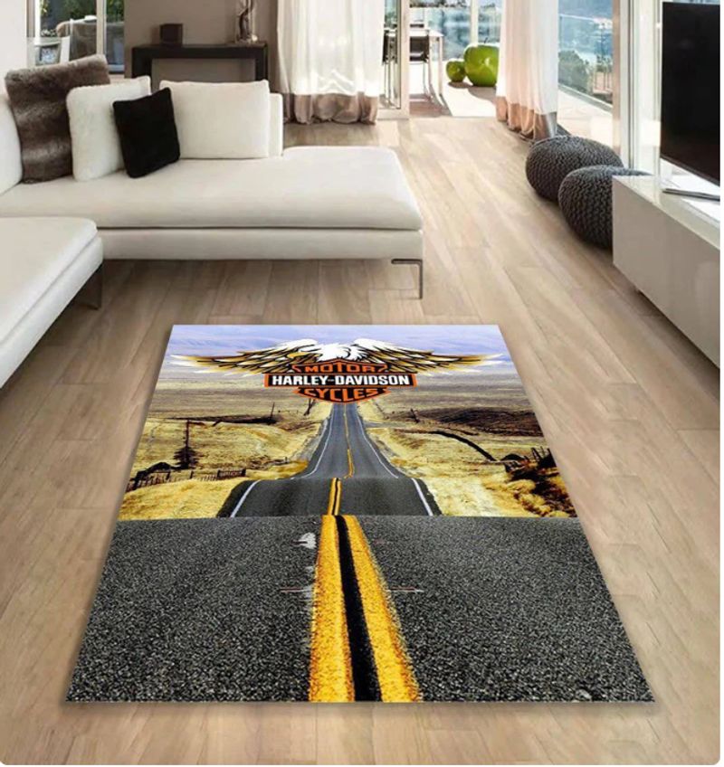 Harley Davidson Motorcycle Rug Home Floor Decor NAGA153