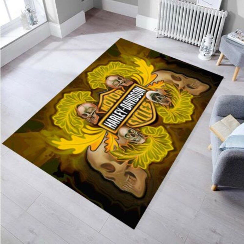 Harley Davidson Motorcycle Rug Home Floor Decor NAGA204