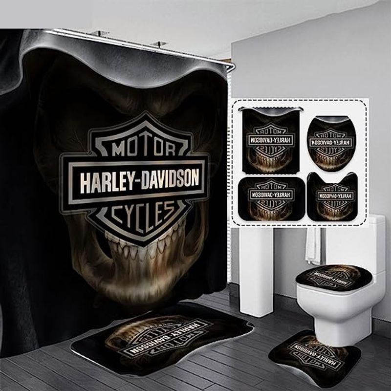 Harley Davidson Motorcycle Bathroom Decor Set NAIA462