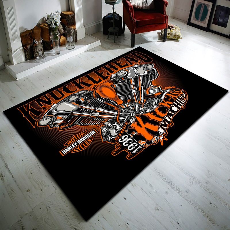 Harley Davidson Motorcycle Rug Home Floor Decor NABB44