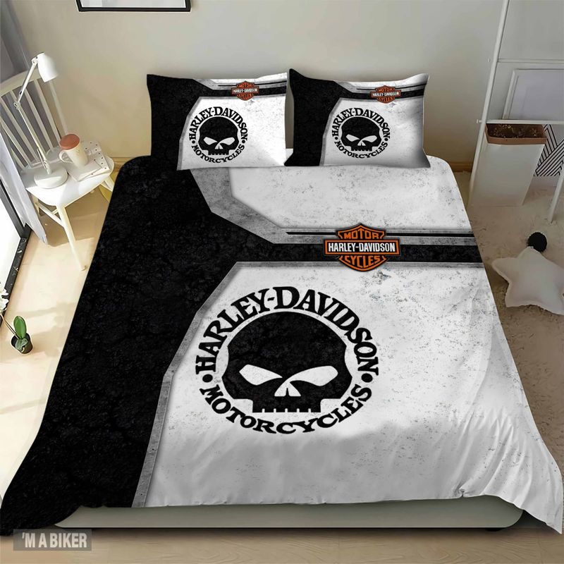 Harley Davidson Bedding Set Cover Design 3D - NABD204
