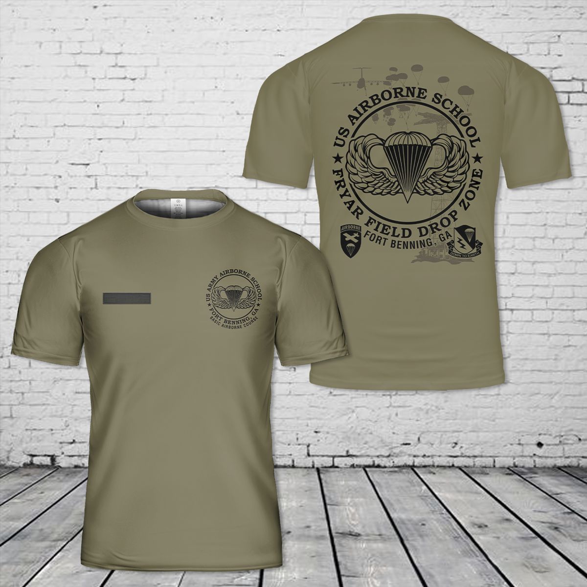 Custom Name US Airborne School Fryar Field Drop Zone Fort Benning, GA T ...