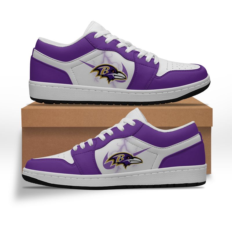 Baltimore Ravens NFL Champion Limited Edition Low AJ Sneakers White ...