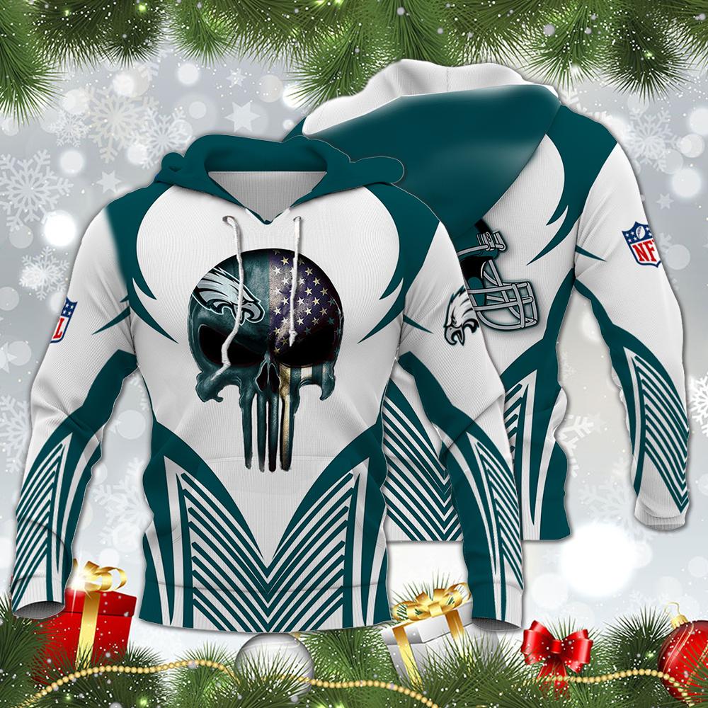 Stocktee Philadelphia Eagles Skull Limited Edition Men's And Women's ...