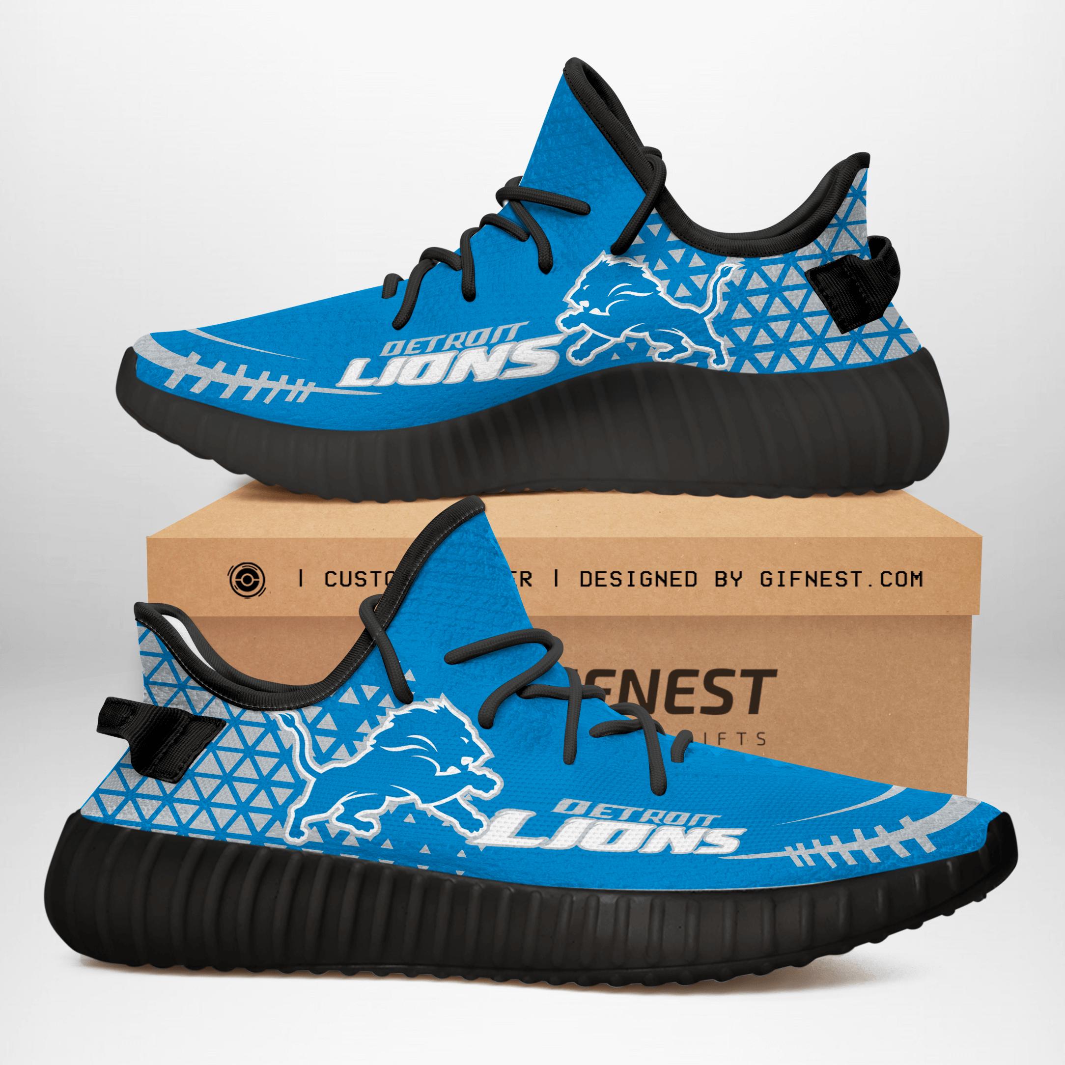 Detroit Lions NFL Limited Edition Black or White Sole and Shoelaces ...