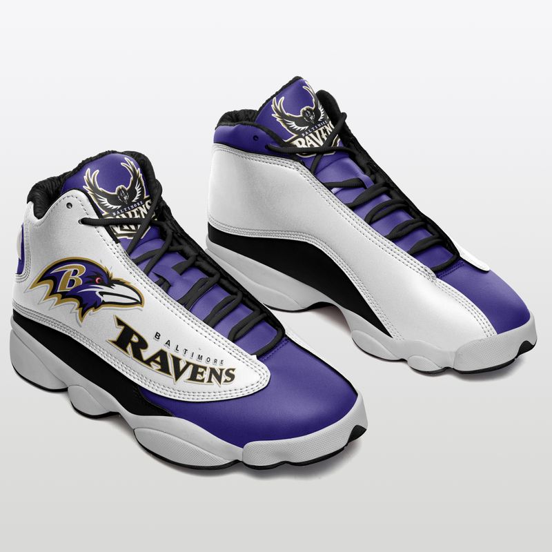 NFL Baltimore Ravens Limited Edition Men's and Women's JD 13 Sneakers ...