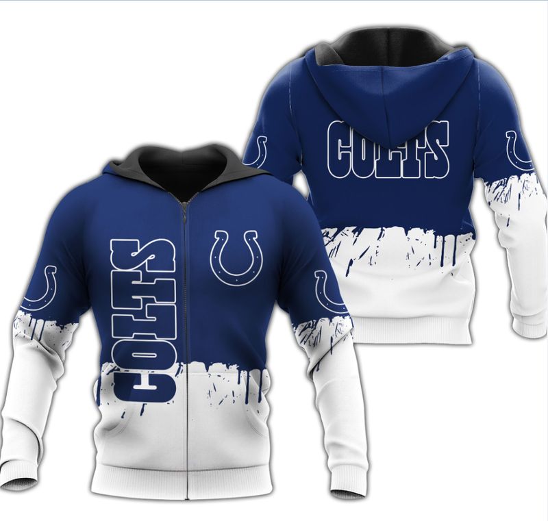 NFL Indianapolis Colts Limited Edition All Over Print Zip Hoodie Hoodie ...