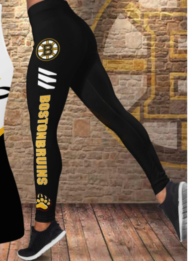 Stocktee Boston Bruins Limited Edition Women's Leggings And Tank Top ...