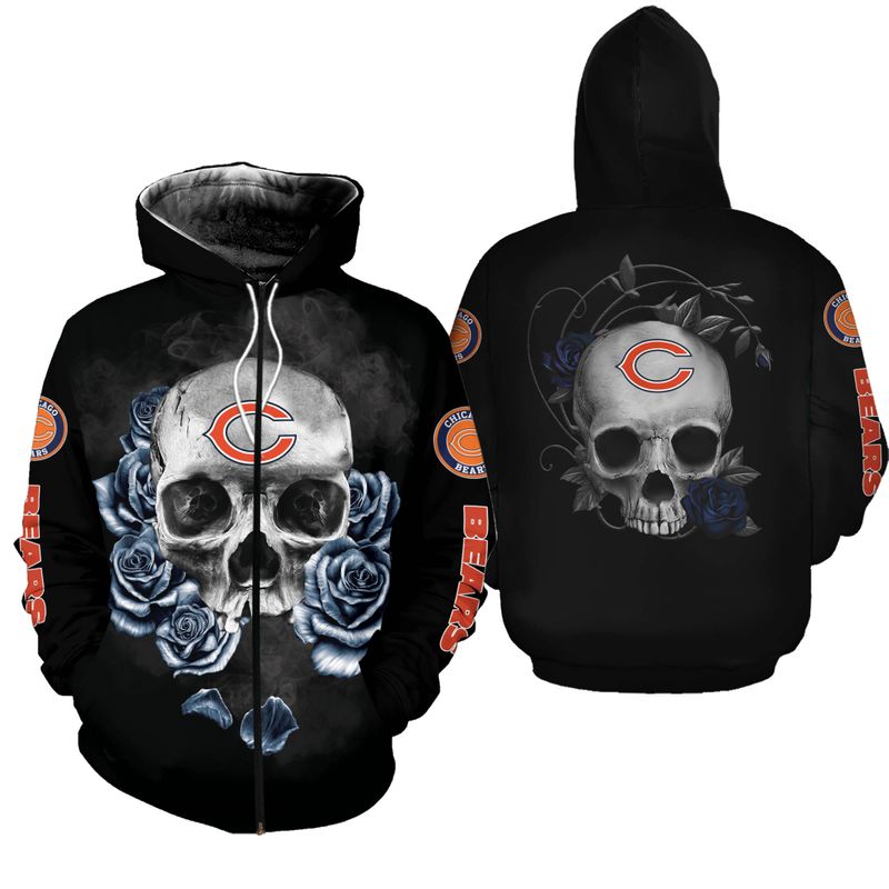NFL Chicago Bears Limited Edition All Over Print Zip Up Hoodie Hoodie ...