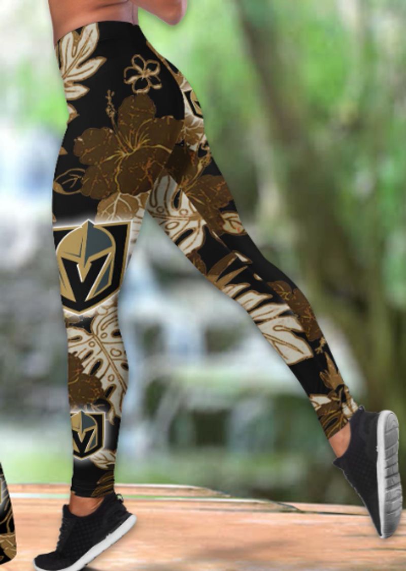 Stocktee Vegas Golden Knights Hawaiian Tropical Flower Black Limited ...