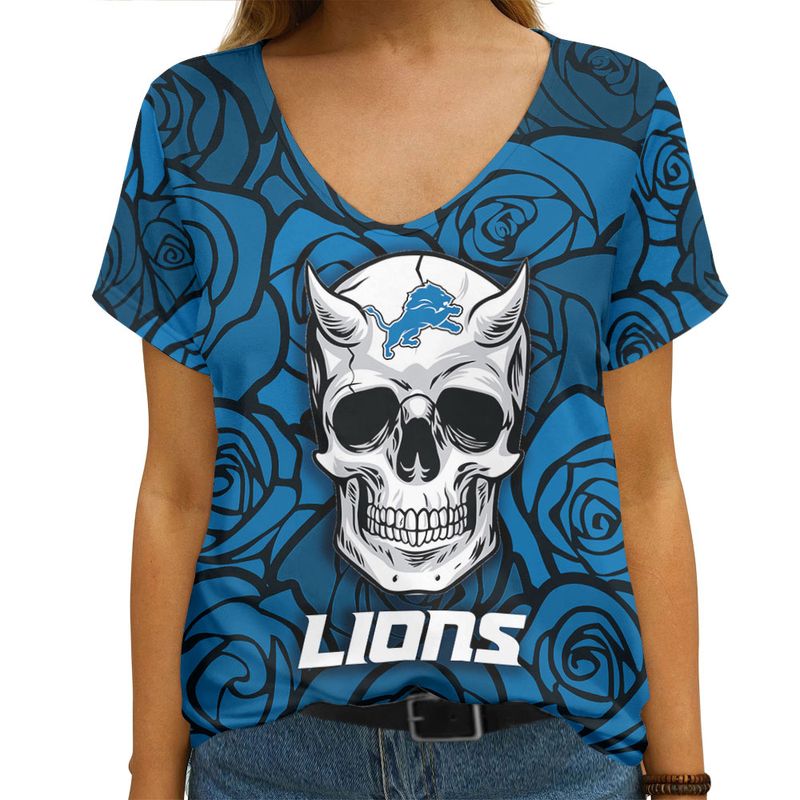 Stocktee Detroit Lions Skull And Roses Limited Edition Summer