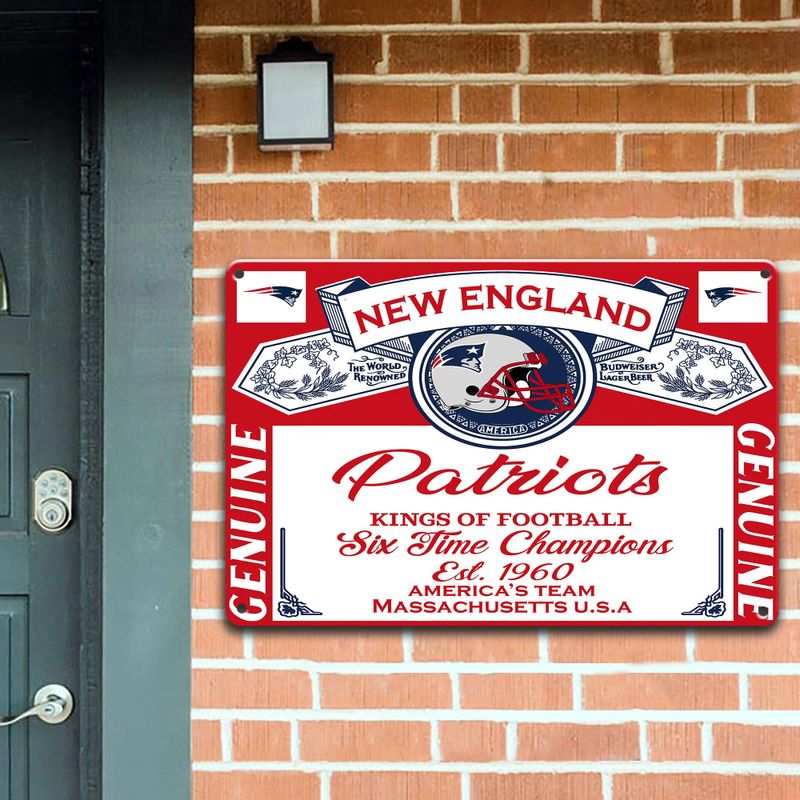 Stocktee NFL New England Patriots Kings Of Football Fan Bud Printed ...