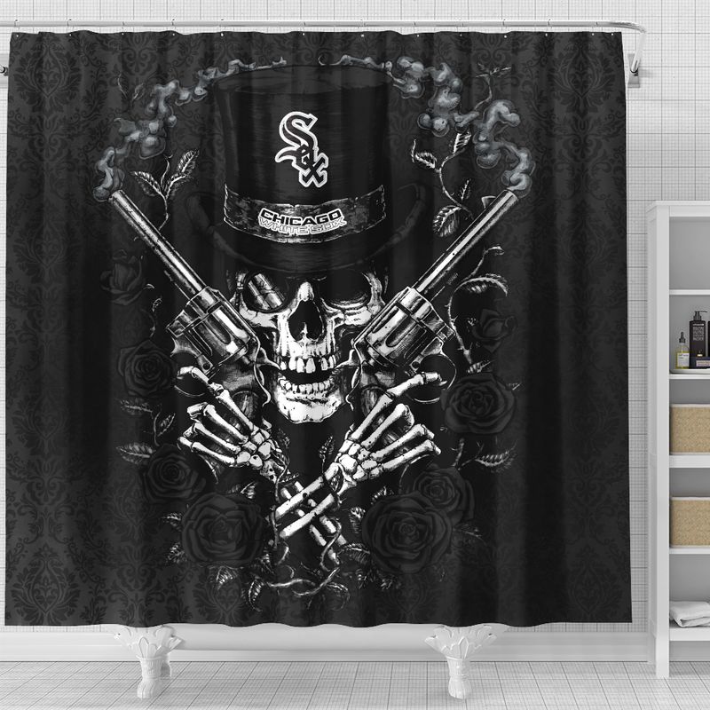 Stocktee Chicago White Sox Halloween Flowers And Skull Pattern Limited ...