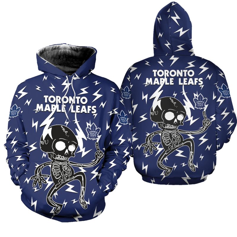 Stocktee Toronto Maple Leafs Electric Shock Cute Skeleton All Over ...