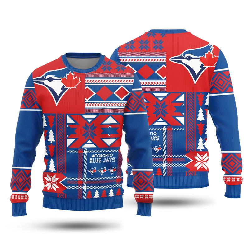 Stocktee Toronto Blue Jays Christmas Snowflakes Pattern Limited Edition ...
