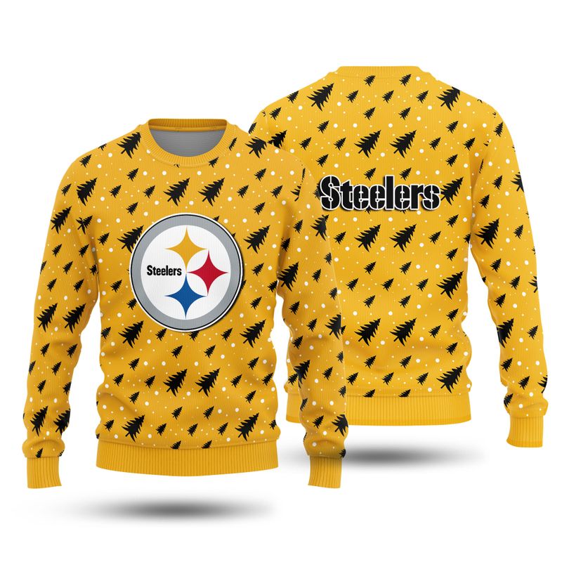 Stocktee Pittsburgh Steelers Christmas Pine Tree Patterns Pattern ...