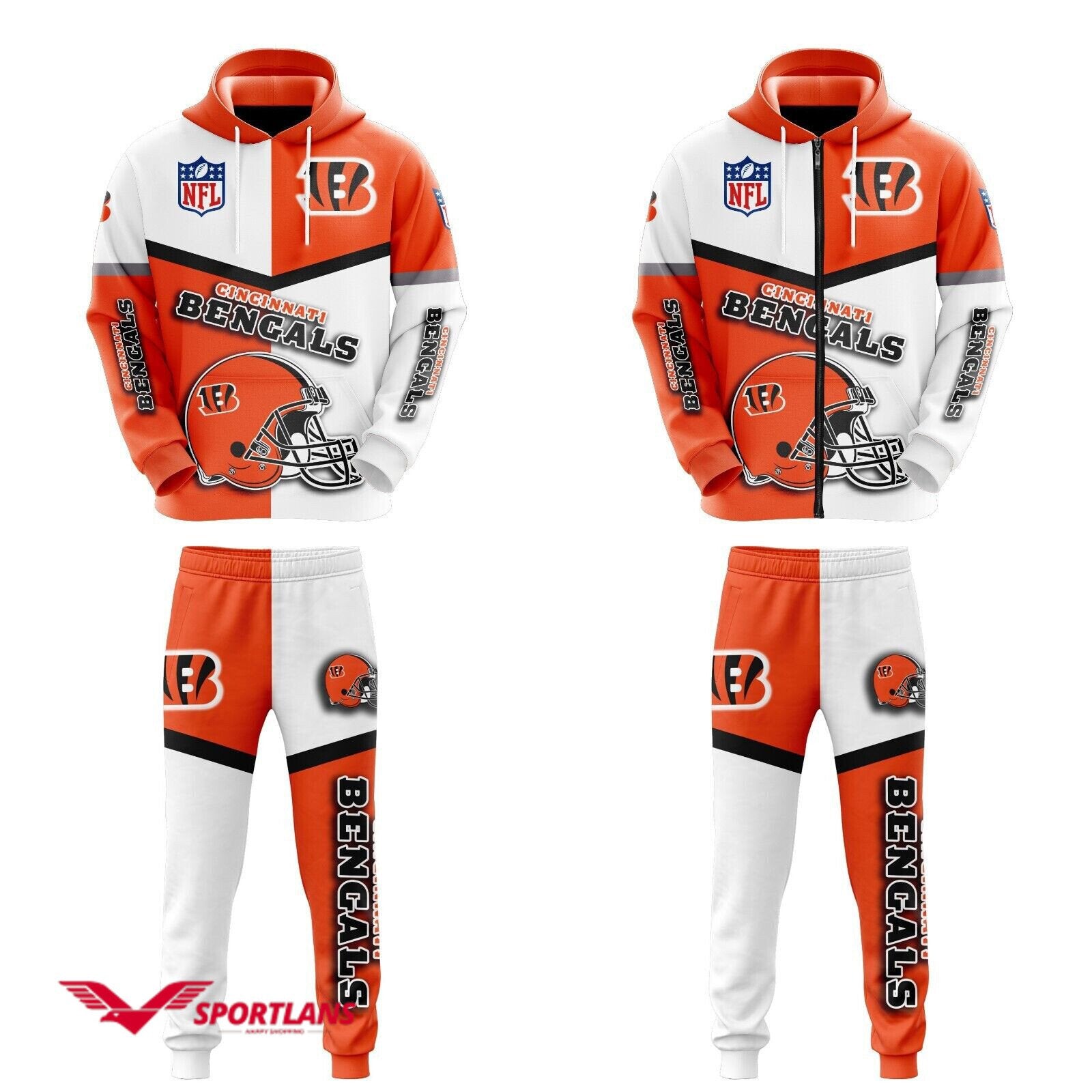 Stocktee Cincinnati Bengals Limited Edition All Over Print Combo Hoodie ...