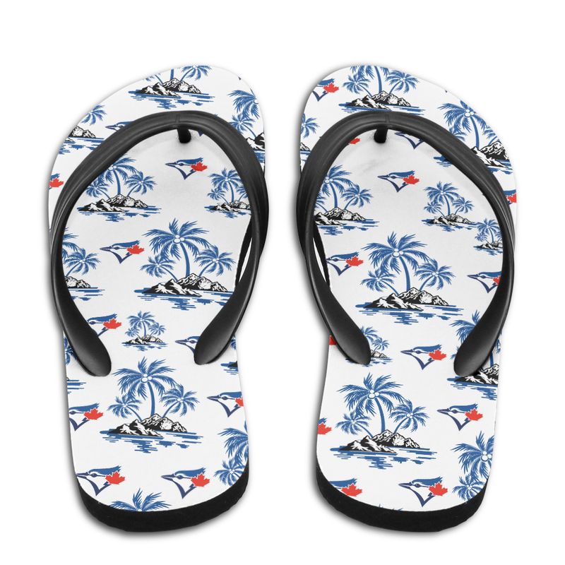Stocktee Toronto Blue Jays Palm Tree Pattern Summer Edition Flip Flop ...