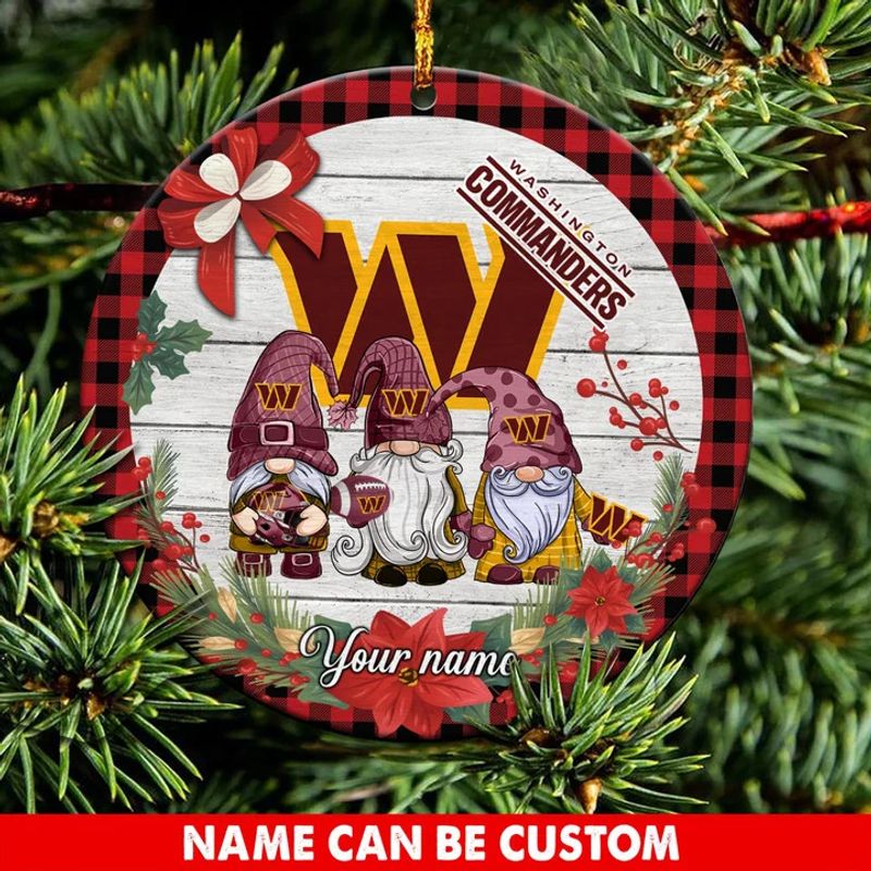 Washington Commanders 3 Old Men Logo Team 2-sided Wooden Or Mica Ornament